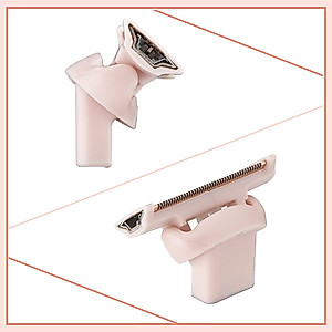 Razor Replacement Heads Compatible with Flawless Nu Razor, Rose Gold Plated Body Replacement Head with Covers, Hair remover Replacement Head Compatible with Finishing Touch Razor for Women (2 Count)