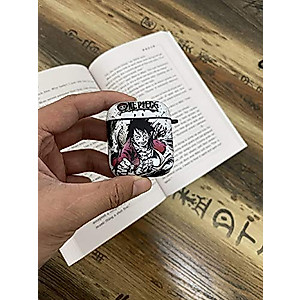 N-brand Be Applicable Case for Airpods 1&2,Cute Funny Cartoon Character TPU Cover ,(Designed for Kids Girl and Boys) (Luffy)