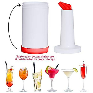 Bar Juice Pourer Store And Pour Containers Pour Bottles Drink Bartender Bottle Bottles Bartending Accessories,Tools,Supplies Pour Spouts Equipment Alcohol,Liquor Dispenser Mimosa, Speed(Combo pack 4)