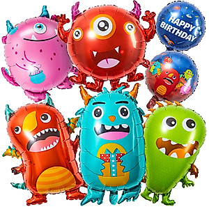14 Pieces Party Balloons Set Birthday Party Supplies Themed Party Aluminum Balloons for Birthday Party Decorations Favors, 6 Styles