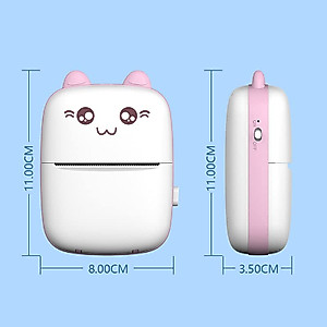 LIUYUNQI Portable Thermal Printer Mini Printer 57mm Printing Printer (Color : Blue, Size : 11.00 * 8.00 * 3.50CM)