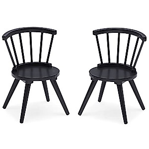 Delta Children Windsor 2-Piece Chair Set, Midnight Grey