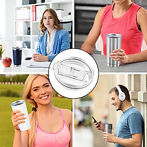 Amgkonp 4PACK Tumbler Replacement Lids 20oz,Spill proof Tumbler Lids for YETI Rambler,Old Style RTIC,SUNWILL and CIVAGO Coffee Tumble,BPA free