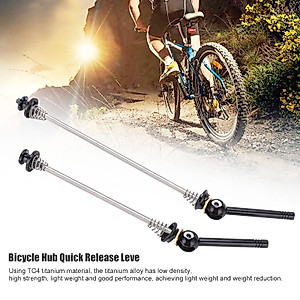 Bicycle Quick Release Skewer,1 Pair/Set Bicycle Quick Release Skewer Lightweight Weight Reduction Bike Wheel Hub Skewers