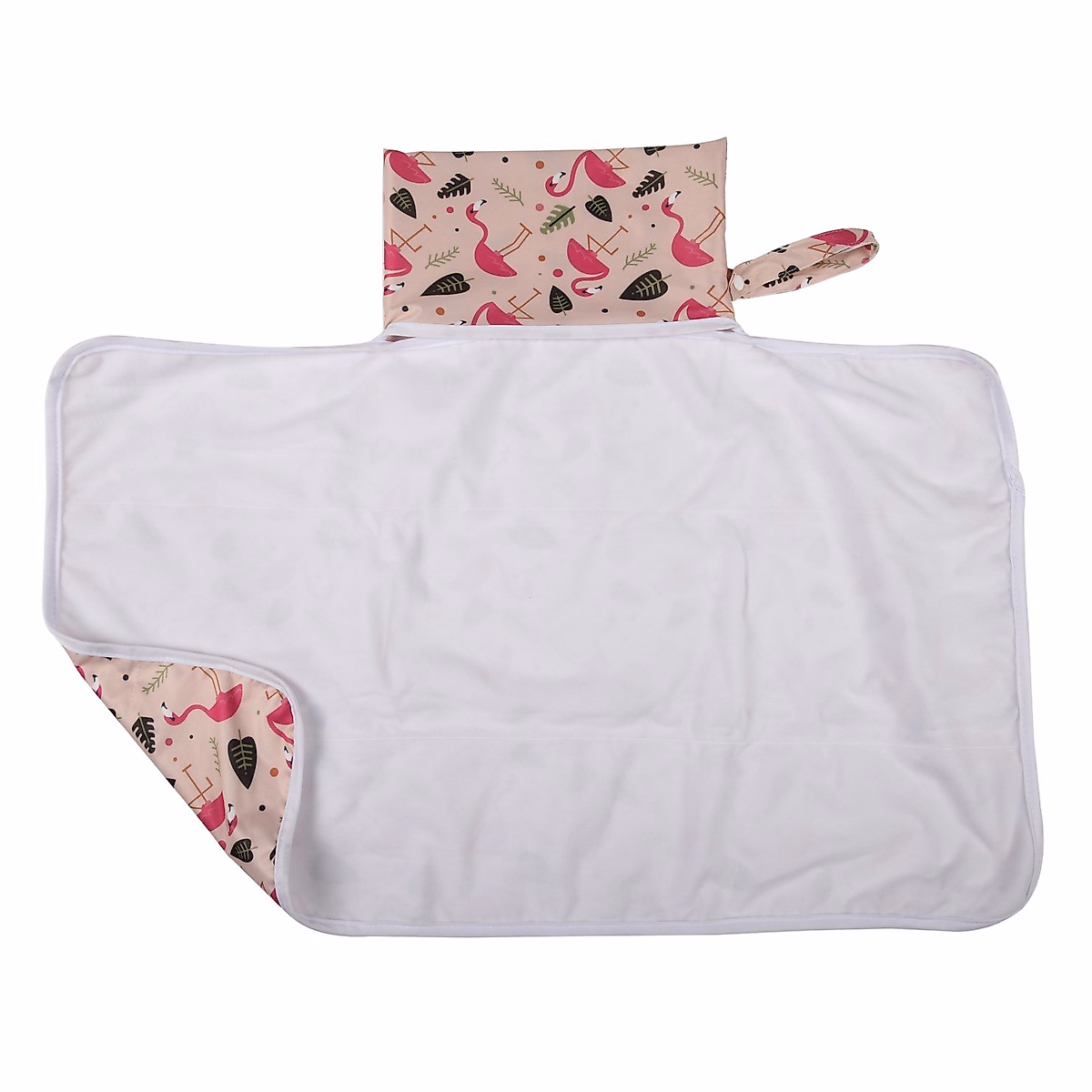 Sigzagor Baby Diaper Changing Mat Pad Portable Foldable Washable Compact Travel Nappy Waterproof Play Mat 30inx18.5in (Flamingo)