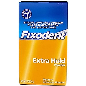 Fixodent Denture Adhesive Powder Extra Hold 2.70 oz (Pack of 6)