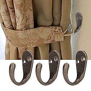 Pssopp 20Pcs Vintage Wall Hooks Bronze Zinc Alloy Hat Wall Mounted Hook Wall Mounted Clothes Hooks for Clothes, Hat, Scarf, Bag, Towel, Key, Cup