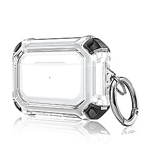Xuyoz Airpods Pro 2nd Generation Case Cover, Airpods pro 2 Case, Clear Soft TPU Rugged Shockproof Air pod pro 2 Protective Case for Men Women with Keychain Clip for Airpods pro 2nd 2022