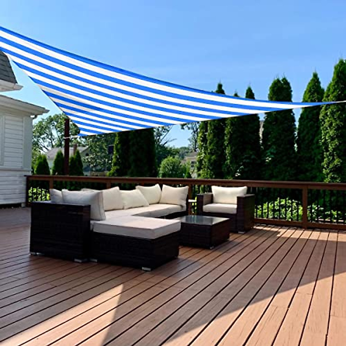 Quictent 20x20x20ft 185G HDPE Triangle Sun Shade Sail Canopy 98% UV Block Outdoor Patio Garden with Hardware Kit