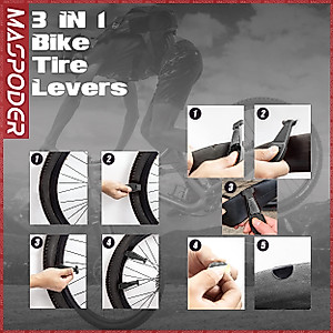 MASPODER Bike Repair Kit, Bike Tire Tool Kit with Mini Pump, Saddle Bag, Multitool Bicycle Accessories Set for Adult Bikes Road Mountain Bike MTB