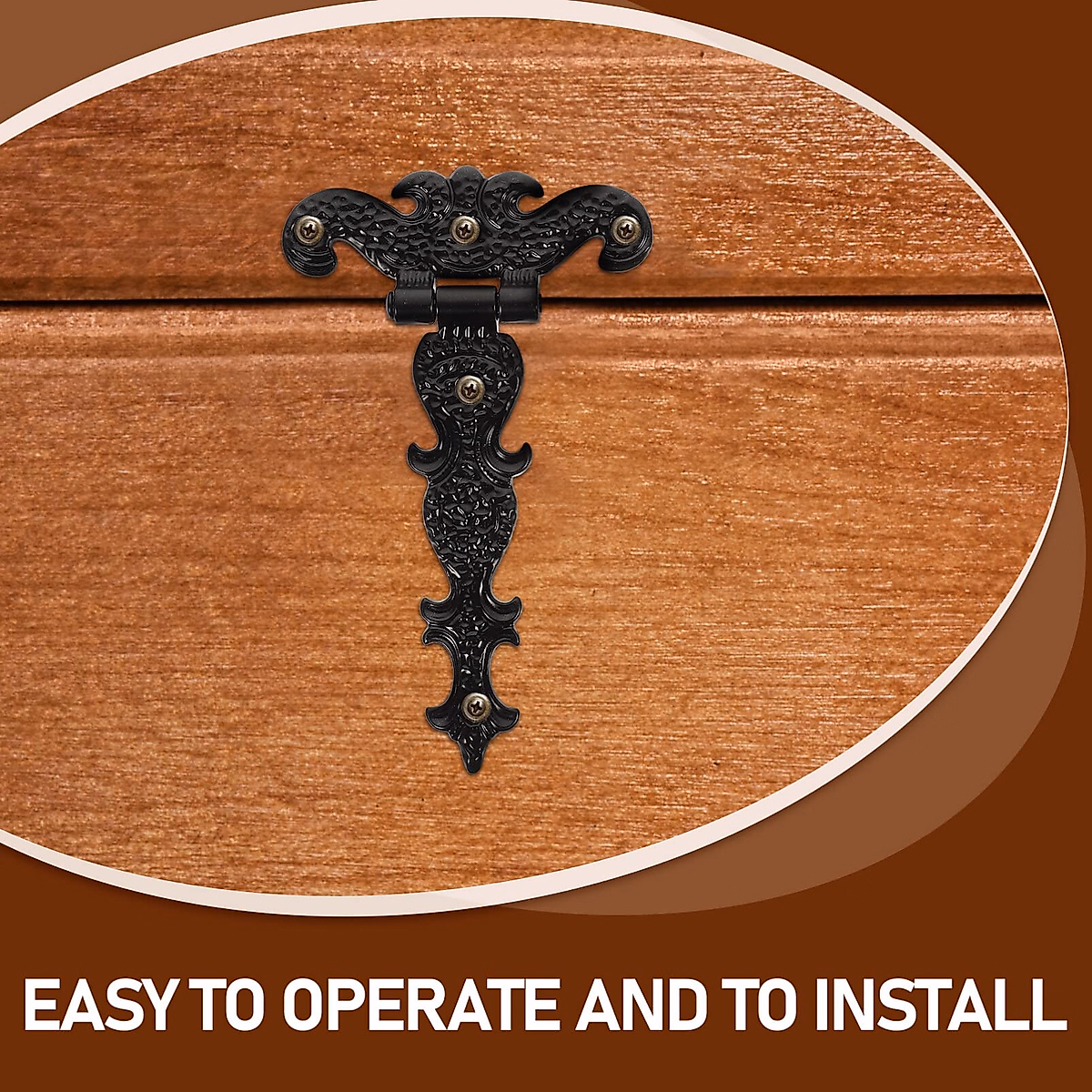 2pcs T-Shaped Door Hinge Hinges Outdoor Gate Hinges for Wooden Fences Heavy Duty Black Hinges Gate Hardware for Wooden Fences Heavy Duty Fence Gate Kit Barn Door Hinges