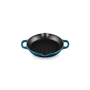 Le Creuset Enameled Cast Iron Signature Deep Round Grill, 9.75", Deep Teal