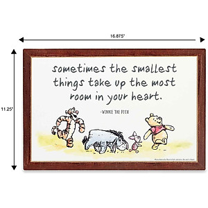 Open Road Brands Disney Winnie the Pooh Room in Your Heart Nostalgic Wood Wall Decor For Nursery, Bedroom or Play Room