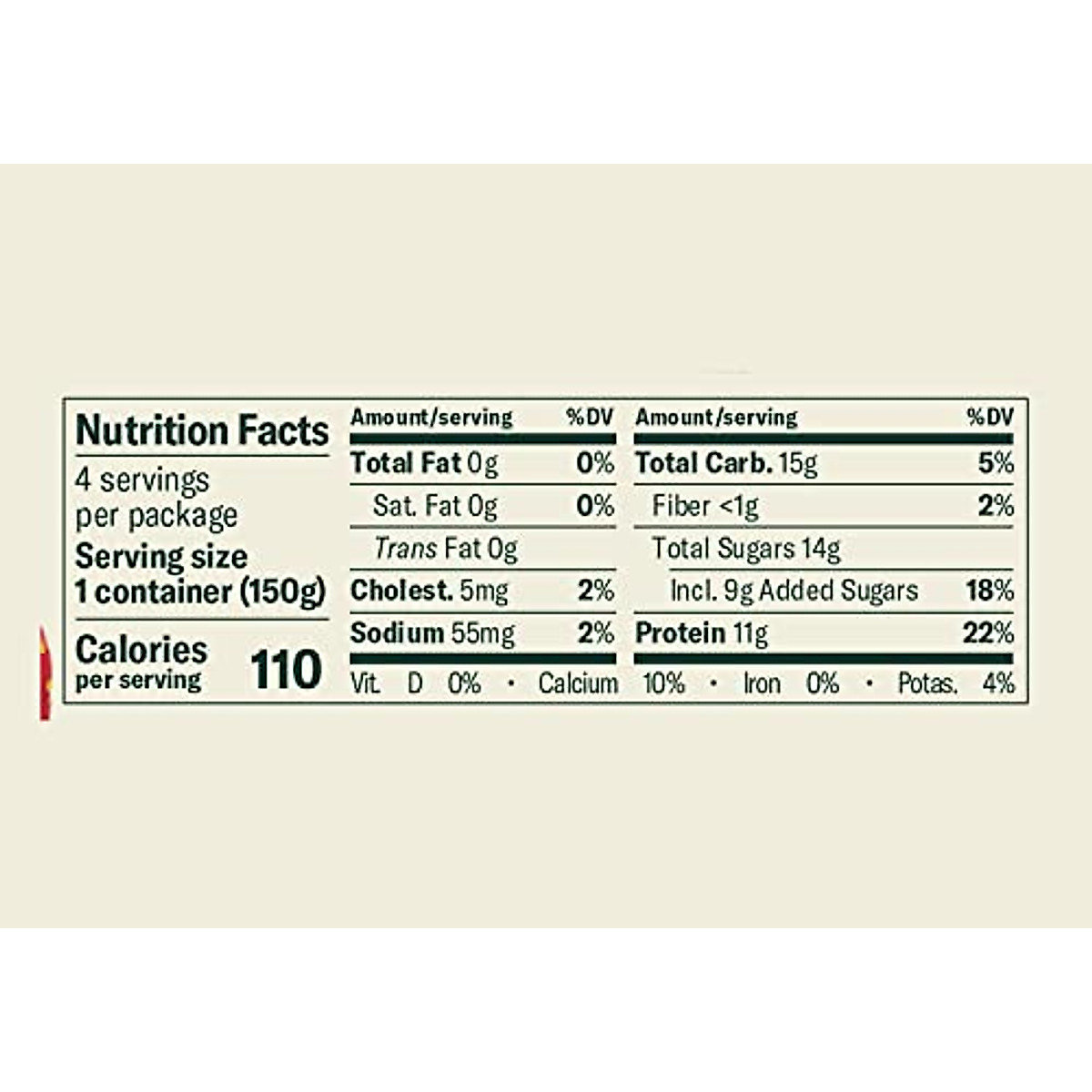 Chobani® Non-Fat Greek Yogurt Strawberry on the Bottom 5.3oz 4-pack
