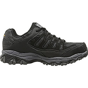 Skechers Men's Cankton Steel Toe Construction Shoe, Black/Charcoal, 14 Wide