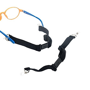 2 Pcs Adjustable Sports Eyeglass Strap with Buckle Adult Kids Sunglasses Cord Eyewear Retainer Eyeglass Elastic Band Holder Lanyard