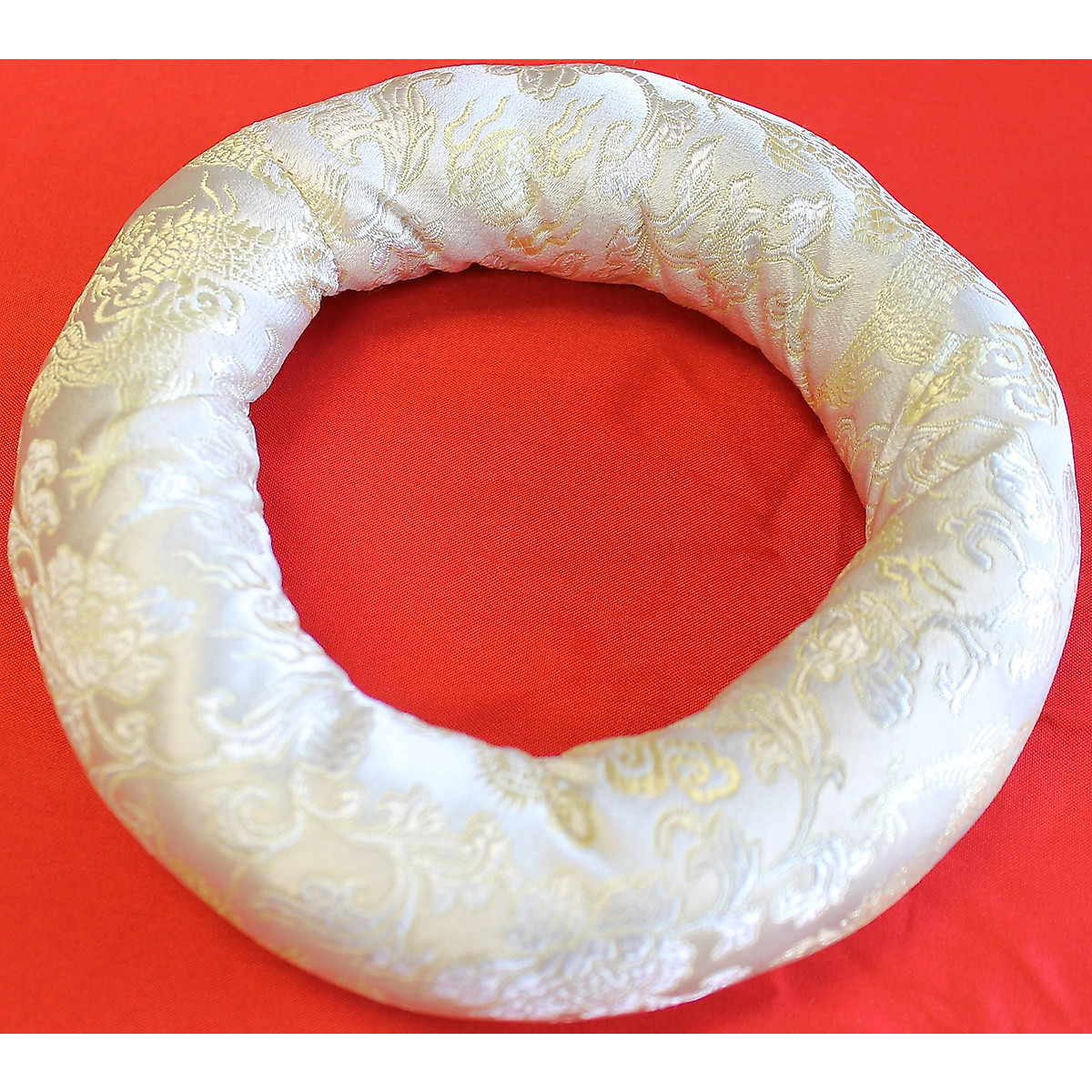 F778 Silk Brocade Ring Cushion Pillow for Tibetan Singing Bowl Hand Made in Nepal