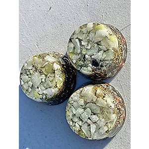 Jade Mix Single Crystal Small Tower Buster Orgone Generator Energy Accumulator PERFECT GIFTING TOOL!!!! Made using Advance Harmonics Orgonite Many Beautiful Ingredients! (Jade Mix)