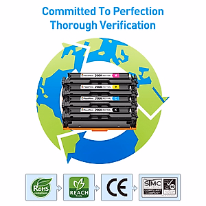 MasaiMara 206A 206X 206 W2110a Toner Cartridges (with Chip) Compatible for HP Color LaserJet Pro MFP M255dw M283fdw M255nw M282nw M283cdw M283fdn M283 Printer Ink (Black Cyan Yellow Magenta, 4 Pack)