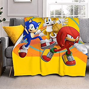 Anime Throw Blankets Flannel Fleece Warm Soft Blanket for Couch Sofa Bed Travel Camping Kids Adult Gifts (Color 1, 50 x 40 inches)