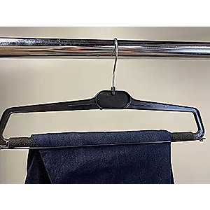 NAHANCO Removable Replacement Rubber Strap for Plastic Pant Hanger Style #7500, Black