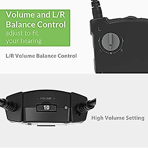 Avantree Wireless Headphones for TV Watching, Enhanced TV Dialogue Clarity for Senior, Supports Any 3.5mm AUX Headphones, Left-Right Balance Adjustment, Ambient Awareness Mode - HT380