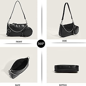 JRNDNIUO Small Crossbody Bag Thick Strap Crossbody Bags for Women, Lightweight Shoulder Trendy Handbag with Coin Purse Pouch