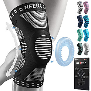 NEENCA Knee Braces for Knee Pain Relief, Compression Knee Sleeves with Patella Gel Pad & Side Stabilizers, Knee Support for Weightlifting, Running, Workout, Arthritis, Meniscus Tear, Men Women. ACE-53