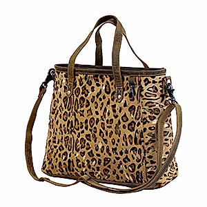Myra Bag Fearless Leather & Cowhide Bag Upcycled Cowhide & Leather S-2832