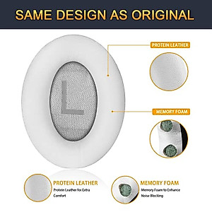 Aiivioll- Replacement Earpads/pad/Pad Set/Ear Cushion Compatible with Bose Soundbar 700 Noise Cancelling Headphones (White)
