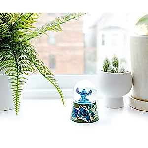 Disney Lilo & Stitch Vintage Photos Mini Light-Up Snow Globe with Swirling Glitter | 3 Inches Tall