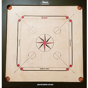 Surco Classic Kids Size Carrom Board with Coins and Striker, 4mm