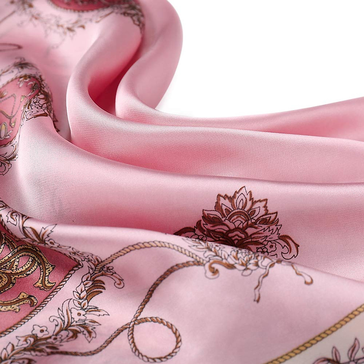 la ceida Satin Silk Scarves for Women and Girls Premium Summer Square Neck Scarf, Ladies Head Hair Scarf and Wraps 27.5 Inch