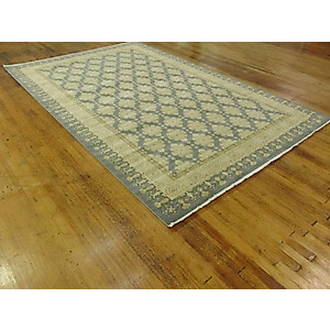 Unique Loom Edinburgh Collection Area Rug-Zinnia, 10 ft 6 in x 16 ft 5 in, Blue/Beige