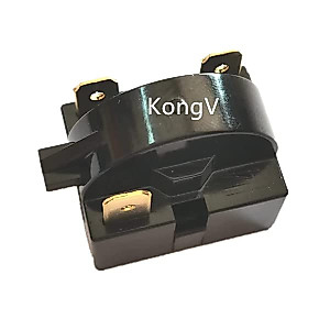 Compressor 4.7 Ohm 3-Pin PTC Starter/Start Relay and Overload Kit Compatible with Mini Fridges, Compact Refrigerators, Beverage & Wine/Beer Coolers, Deep Freezers, Beer/Wine Refrigerators