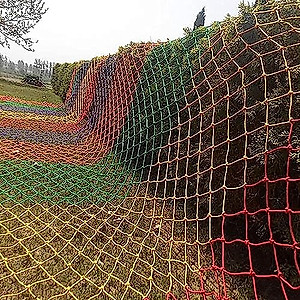 EkiDaz HXRW Rope Net Outdoor Climbing Net Safety Protective Net Colorful Climbing Cargo Net Kids Pet Protection Fence Decoration Playground Sets for Backyards (Size : 1 * 1m(3.3 * 3.3ft))