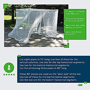 MEKKAPRO Large Mosquito Bug Screen Netting, 10ft x 10ft, Garden Netting for Vegetables, Flowers, Fruits, Plants Barrier Insect Bird