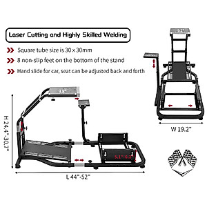 Marada G29 Compact Racing Simulator Stand Tilt-Adjustable Fits for G29 G920 G923 T300RS T150,Cozier Sim Steering Wheel Stand,Wheel, Pedals & Seat Not Included