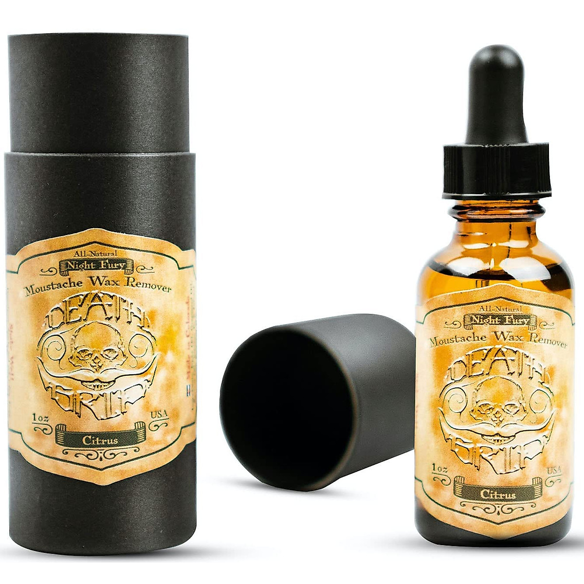 THE VINTAGE GROOMING CO. Mustache Wax Remover Night Fury Oil by Death Grip - Get Wax Out Of Your Handlebar Moustache Or Beard | Mustache Cleaner Kit