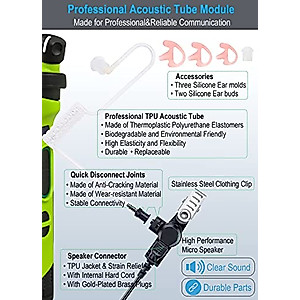 commountain SL300 SL3500e Earpiece with Mic Compatible for Motorola Radios TLK 100 TLK 110 SL7550 SL7550e SL7580 SL7580e SL7590 SL7590e SLN 1000 SL 300, TLK100 TLK110 SLN1000 Acousic Tube Headset