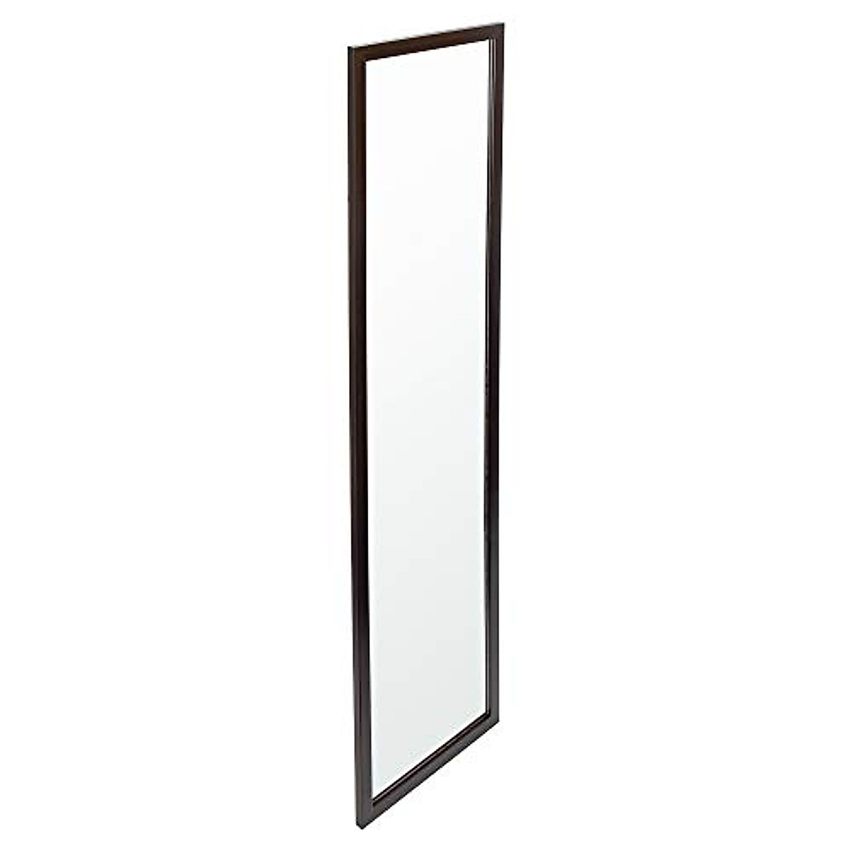 Truu Design Over-The-Door Classic Full Length Mirror,12 x 48 inches, Dark Wood, Wall Mounted Mirror, Large Body Mirror with Rectangular Framed for Bedroom Bathroom Living Room Décor