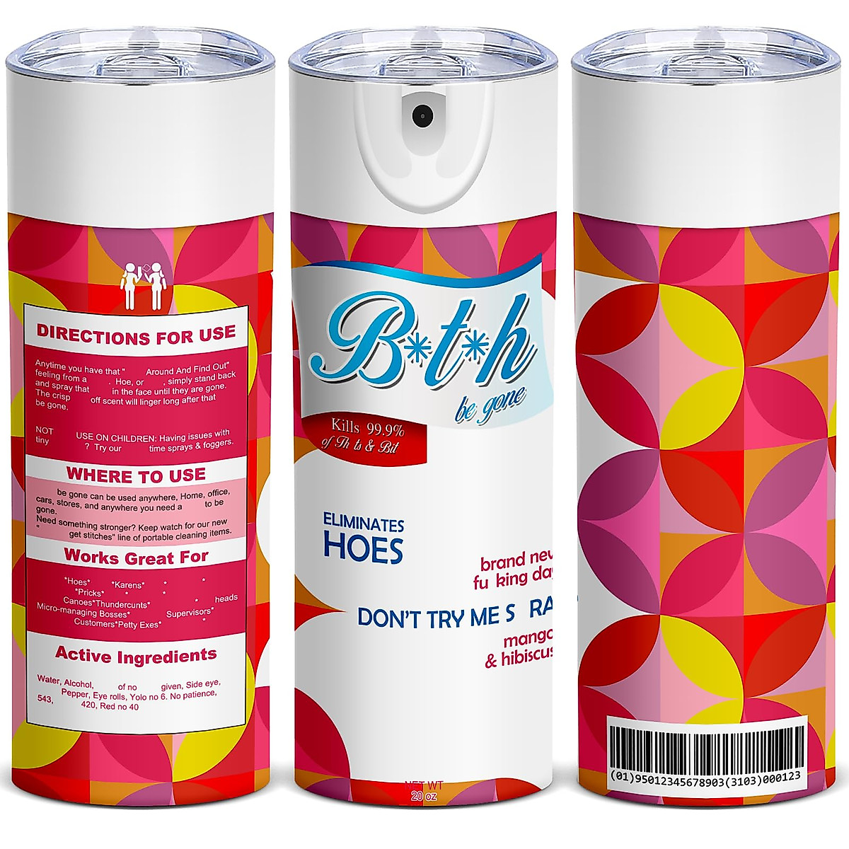 TUMBTU Be Gone 20oz Skinny Tumblers Cup Coffee Mug with Lid Funny Party Cup Reusable Insulated Stainless Steel for Hot & Cold Drinks Tea Cup Iced Coffee Travel Mug, Red - 1 Count (Pack of 1)