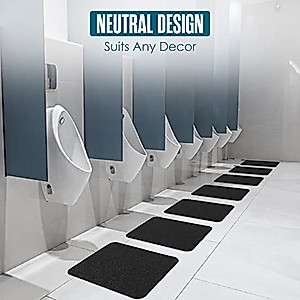 Houseables Urinal Mats, Floor Pads, 12 Pack, 17.25" x 22", Black, Blue, Square, Polypropylene Fibers, Disposable, Splash Mat, Pee Pad, for Men’s Bathroom, Urine, Restroom, Eliminating Odor