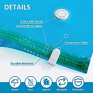 TAILI Space Saver Vacuum Storage Bags Combo 8 Pack and Hanging Space Saver Bags Combo 6 Pack