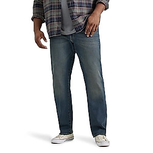 Lee Men's Big & Tall Extreme Motion Relaxed Straight Jean Maverick 48W x 28L