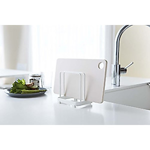 Yamazaki Home Plate Cutting Board Stand – Kitchen Storage Rack Holder Organizer