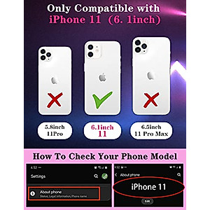 Goocrux (2in1 for iPhone 11 Case Skull Skeleton for Women Girls Cute Girly Phone Cover Cool Gothic Design with Slide Camera Cover+Ring Holder Funny Teen Cases for iPhone 11 6.1''