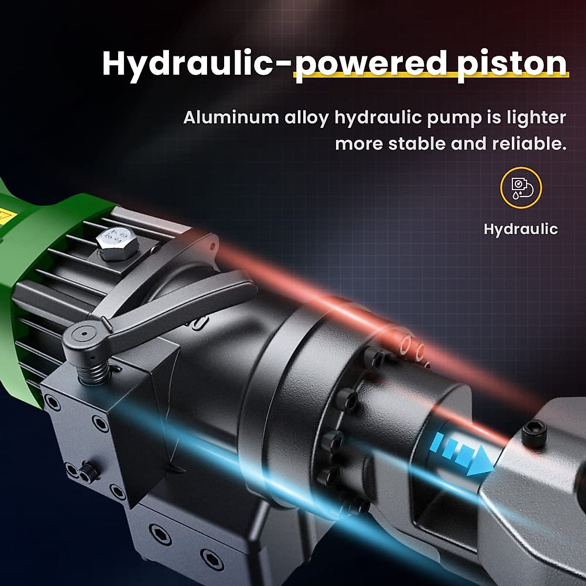 Anbull 1100W Electric Rebar Bender,Hydraulic Rebar Bending Machine Bending up to 3/4 Inch #6 20mm Rebar, Rebar Bending Angle 0-100 Degrees