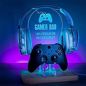 Personalised Name Engraved Controller Hanger, RGB LED Gaming Station, Gamer Gift, Gamer LED Sign - Apex Legends | Gaming Accessories | Gaming Decor