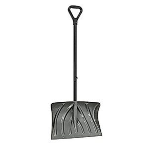 Suncast 20" Combination Snow Shovel/Pusher, Grey/Black